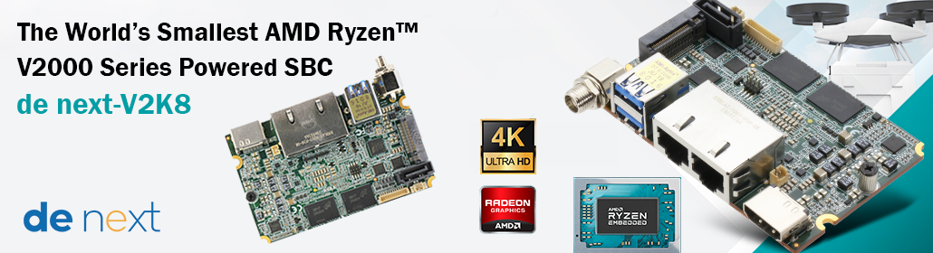 Small AMD Ryzen V2000 series-powered SBC - Texim Europe
