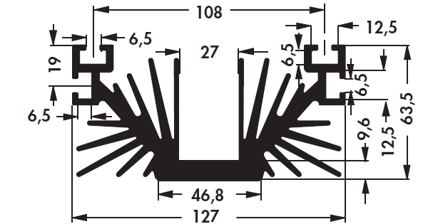SK40/1000/SA-FIS / 10019804 | Heatsinks | Fischer Elektronik – Texim Europe