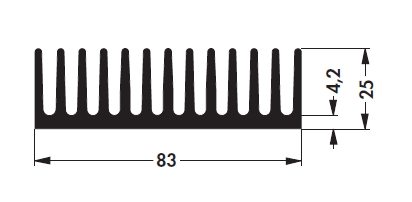SK407/100/SA-FIS / 10019844 | Heatsinks | Fischer Elektronik – Texim Europe